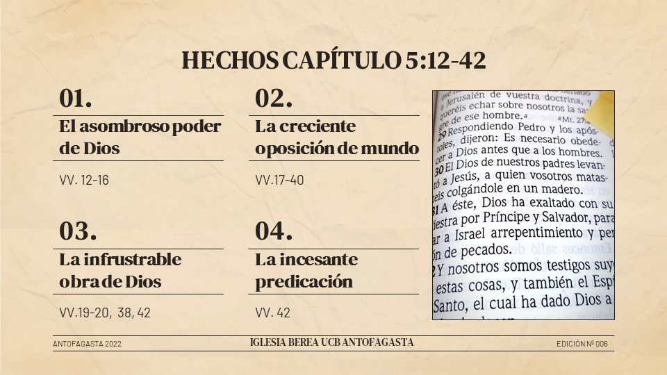 Evangelismo en El libro de los Hechos: Capítulo 5 – Iglesia Berea ...
