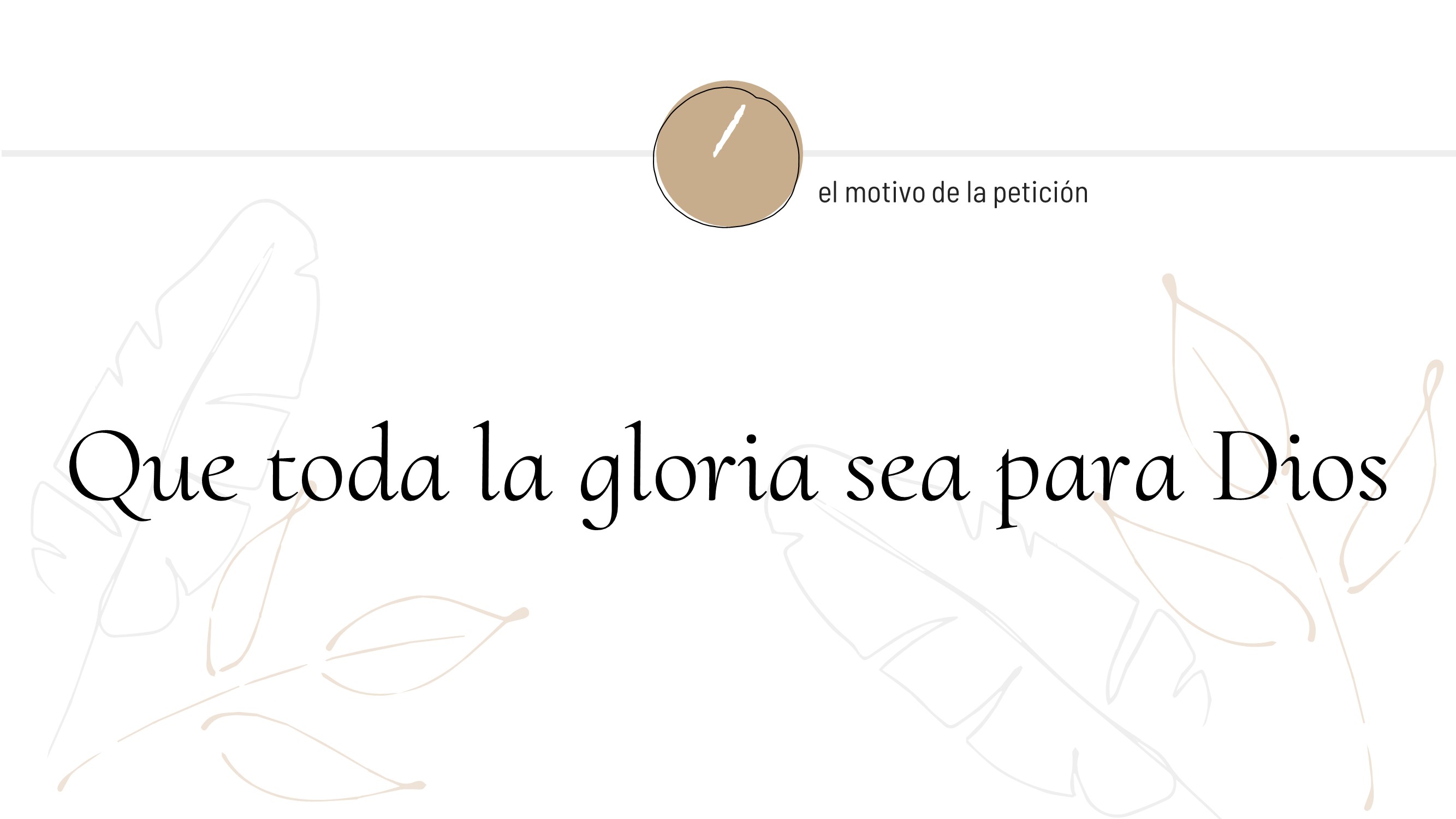 Que toda la gloria sea para Dios – Iglesia Berea Centro Bíblico de ...